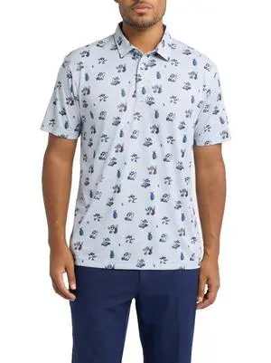 SWANNIES Fedora Performance Golf Polo - Glacier