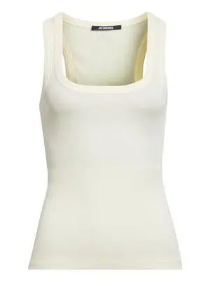 Jacquemus Cotton Rib Tank - White