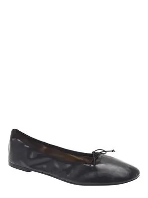 Mango Rio Faux Leather Ballet Flat - Chocolate