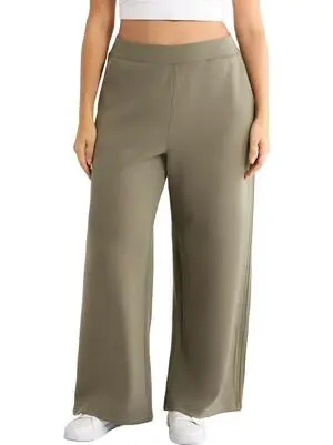 Spanx Pintuck Wide Leg Pants - Herb