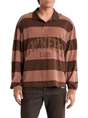 REPRESENT Owners Club Stripe Rugby Top - Sienna