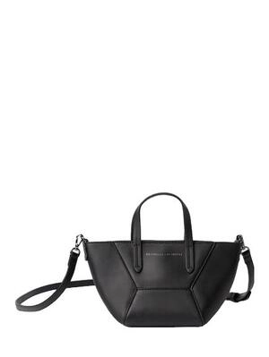 Brunello Cucinelli Bc Duo Mini Bag In Calfskin With Monili - Black