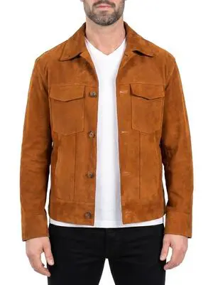 MACEOO Captain Leather Jacket - Brown