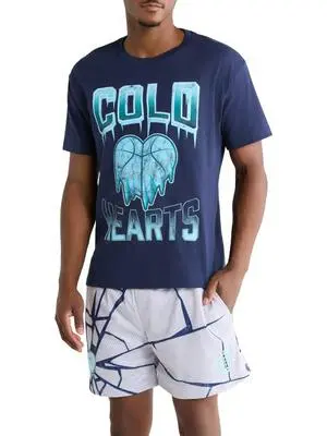 OVERTIME Cold Hearts Graphic T-shirt - Blue