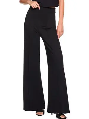 Susana Monaco Flare Leg Seamed Pants Black
