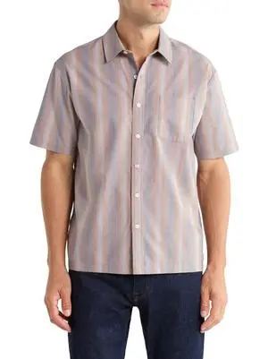 Brixton Cru Relaxed Fit Short Sleeve Shirt - Chrss