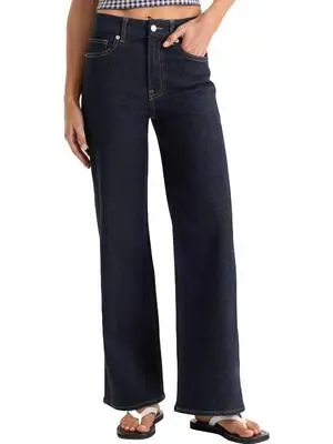 Good American Always Fits Slim Palazzo High Waist Wide Leg Jeans - Denethicblue04
