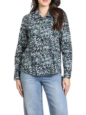 APNY APNY Printed Cotton Long Sleeve Shirt Onyx/silver