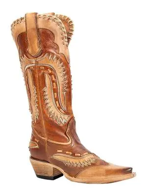 FREEBIRD Wayne Leather Western Boot - Cognac Multi