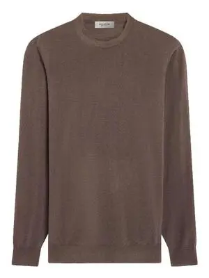 Bugatchi William Merino Wool Crewneck Sweater - Walnut
