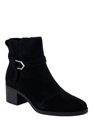 Toms Suede Ankle Boots With Buckle Detail - Black