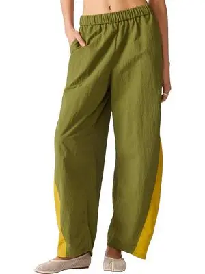 Steve Madden Khoda Nylon Wide Leg Pants - Cargo