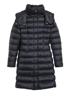 Moncler Hirmas Long Hooded Down Puffer Coat - Black