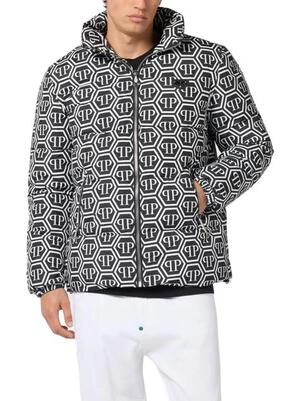 Philipp Plein Nylon Puffer Jacket Monogram - Black