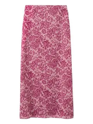 Mango Paisley Maxi Skirt - Pink