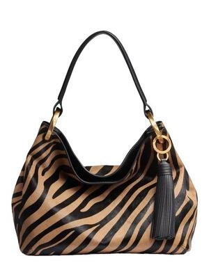 Donna Karan New York Glenwood Zebra Print Shoulder Bag - Black