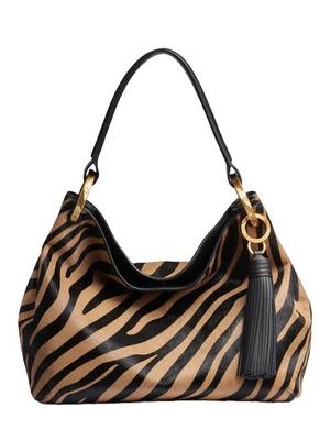 Donna Karan New York Glenwood Zebra Print Shoulder Bag - Black