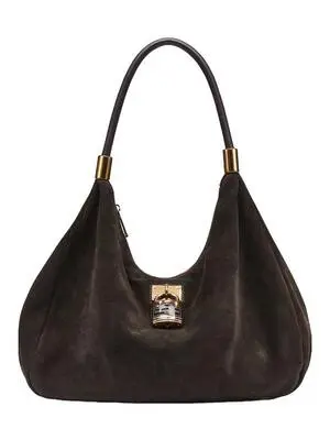 Karl Lagerfeld Paris Maelynn Suede Hobo Bag - Fudge