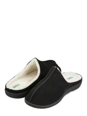 MIO MARINO Mio Marino Cuddles Memory Foam Faux Suede Mule Slippers Black