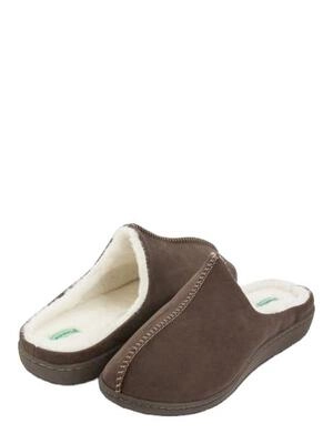 MIO MARINO Mio Marino Cuddles Memory Foam Faux Suede Mule Slippers Brown