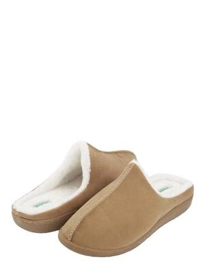 MIO MARINO Mio Marino Cuddles Memory Foam Faux Suede Mule Slippers Tan