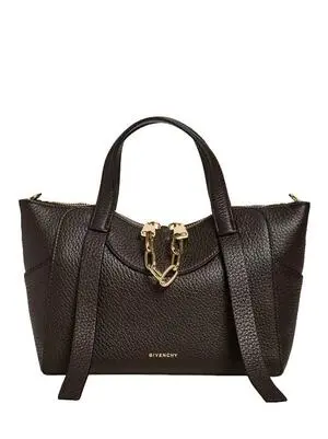 Givenchy Small Snatch Chain Zip Handheld Bag - Chocolate