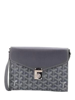 Goyard Chypre Wallet On Strap Coated Canvas With Leather - Grey