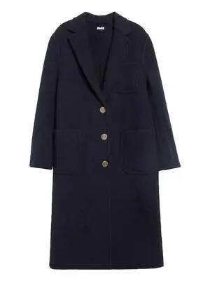THOM BROWNE Bell Sleeve Virgin Wool Coat