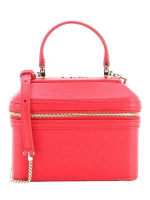 BVLGARI Serpenti Forever Top Handle Convertible Vanity Leather Small - Red