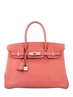 Hermès Birkin Handbag Pink Swift With Palladium Hardware 30 - Red
