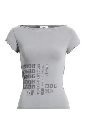 BDG URBAN OUTFITTERS Graphic Seamless Baby Tee - Grey