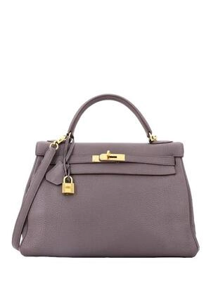 Hermès Kelly Handbag Togo With Gold Hardware 32 - Grey