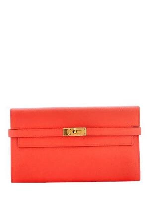 Hermès Kelly Wallet Verso Epsom Long - Red