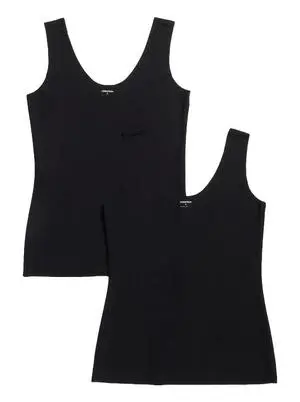 Nordstrom Pack Of 2 Invisible Edge Tanks - Black
