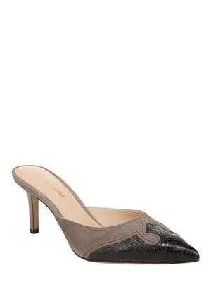 Veronica Beard Lisa Pointed Toe Heeled Mule - Bark/espresso