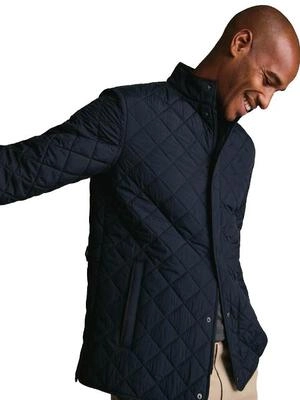 CHARLES TYRWHITT Diamond Quilted Jacket - Navy