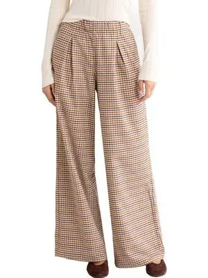 MARINE LAYER Marine Layer Allison Pleated Moleskin Wide Leg Trousers