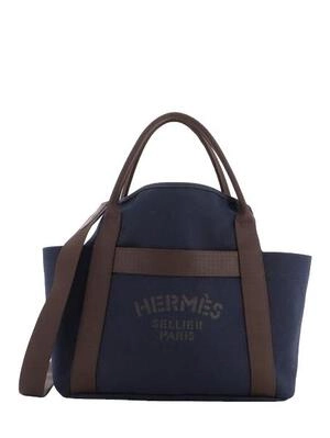 Hermès Sac De Pansage Groom Handbag Canvas - Blue