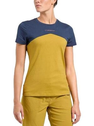 LA SPORTIVA La Sportiva Roof Organic Cotton T-Shirt With Cut-Out Back Savana/night Sky