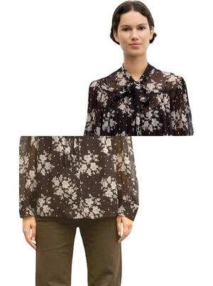 Gerard Darel Loa Tie Neck Shirt - Brown