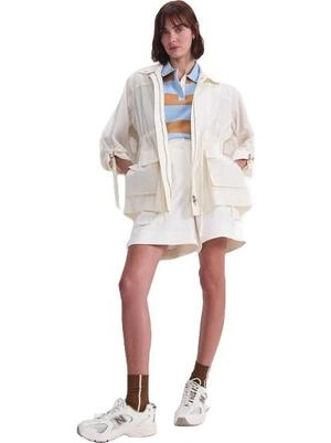 SPORTSCRAFT Sal Pocket Windcheater Coat - Creme