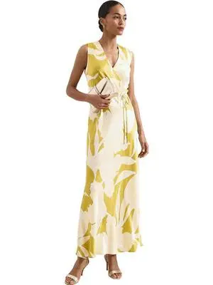 PHASE EIGHT Paula Floral Wrap Maxi Dress - Yellow