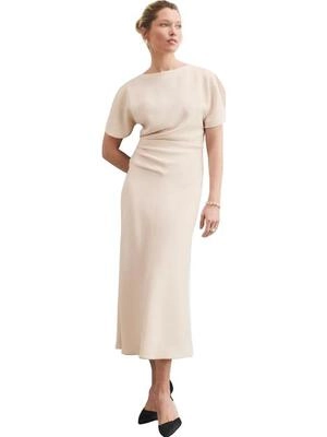 The Fold Clever Crepe Salerno Dress - Neutral
