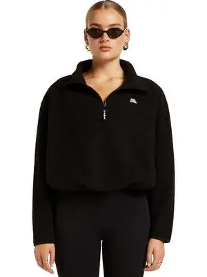 4TH ARQ 4TH ARQ Phoenix Half-Zip Fleece Sweatshirt Black