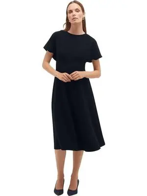 HOBBS LONDON Melina Tailored Seam Midi Dress - Navy
