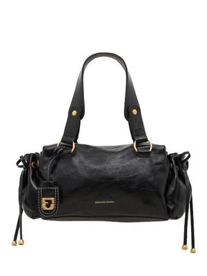 Gerard Darel Curve Handle Everyday Shoulder Satchel - Black