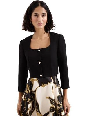 PHASE EIGHT Miranda 3/4 Sleeve Jacket - Black