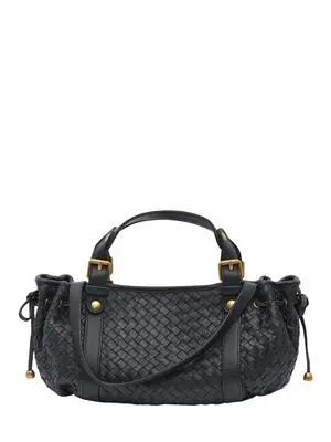 Gerard Darel Handwoven Top-handle Satchel - Black