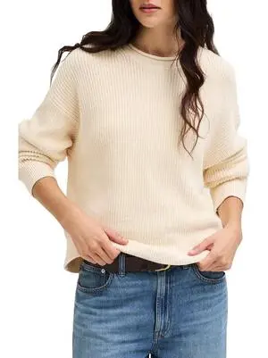 Madewell The Arden Crewneck Cotton Sweater - Canvas