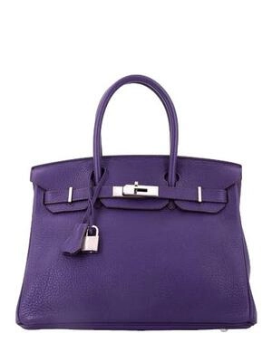 Hermès Birkin Handbag Purple Togo With Palladium Hardware 30 - Red
